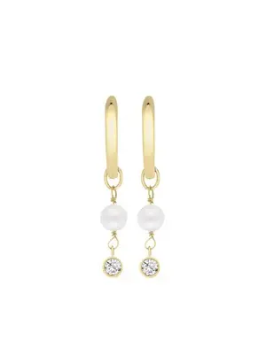 PRAGNELL 18kt Yellow Diamond And Pearl Earrings - Gold