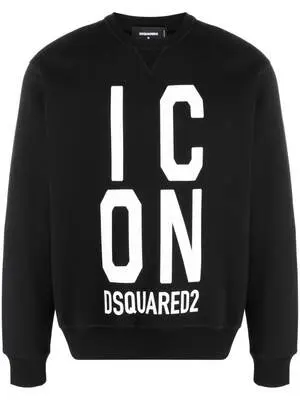 Dsquared2 Icon Logo-print Cotton Sweatshirt - Black
