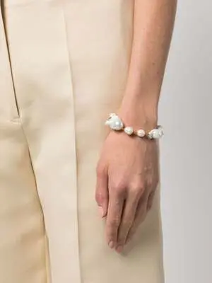 JIL SANDER Pearl Pendant Chain Bracelet - Gold