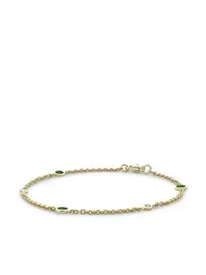 PRAGNELL 18kt Yellow Emerald And Diamond Bracelet - Gold