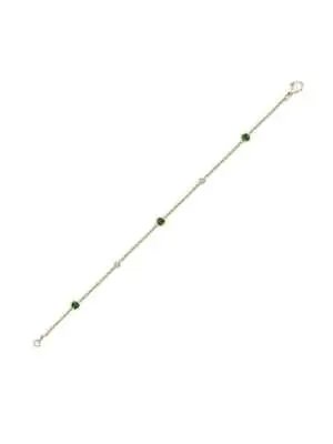 PRAGNELL 18kt Yellow Emerald And Diamond Bracelet