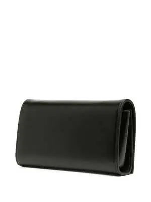 JIL SANDER Debossed Leather Shoulder Bag - Black