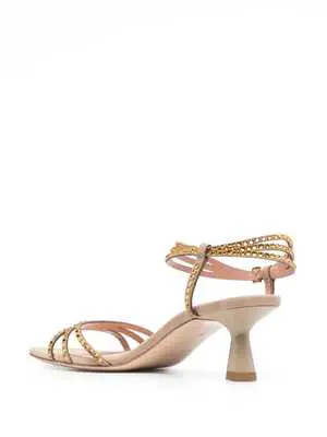 Alberta Ferretti 55mm Crystal-embellished Leather Sandals