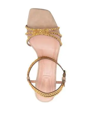 Alberta Ferretti 55mm Crystal-embellished Leather Sandals