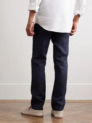 Orlebar Brown Cornell Slim-fit Straight-leg Linen Trousers - Blue