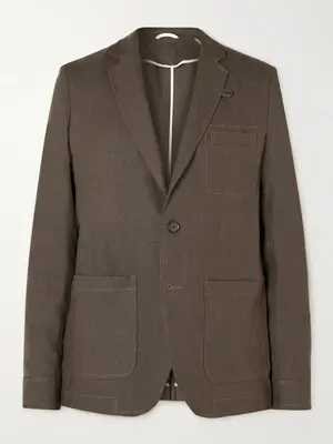 Oliver Peoples Theobald Unstructured Linen Suit Jacket