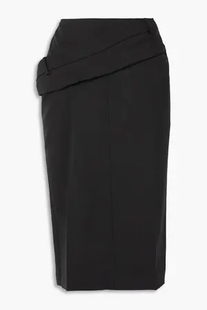 Jacquemus Vela Draped Wool Skirt