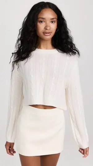 Sablyn Emmanuel Cable Knit Cashmere Sweater