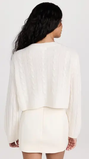 Sablyn Emmanuel Cable Knit Cashmere Sweater