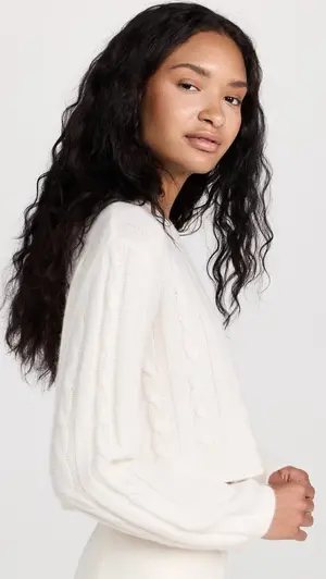 Sablyn Emmanuel Cable Knit Cashmere Sweater