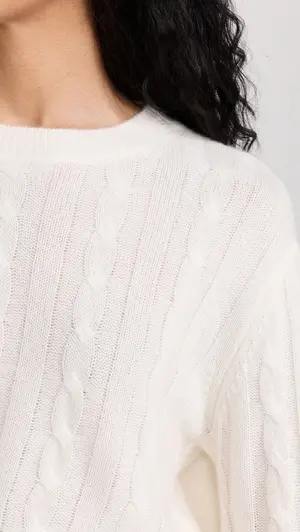 Sablyn Emmanuel Cable Knit Cashmere Sweater