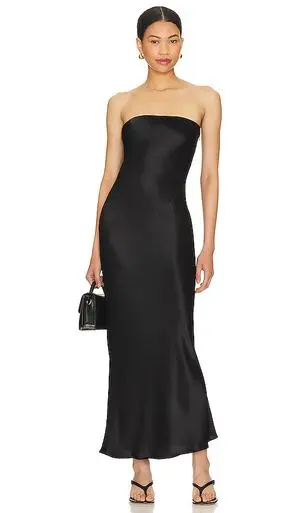 SNDYS. Angel Strapless Midi Dress - Black