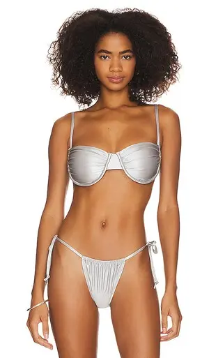Good American Ruched Demi Cup Top