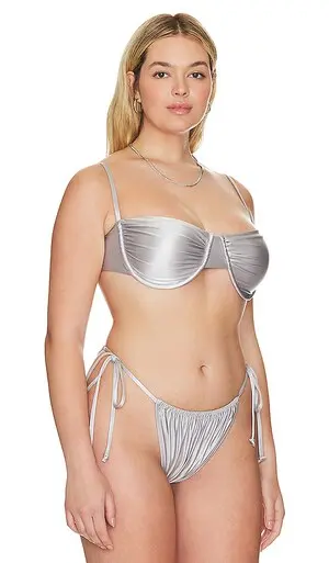 Good American Ruched Demi Cup Top
