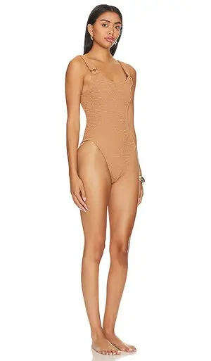 Hunza G Domino One Piece - Metallic Cocoa