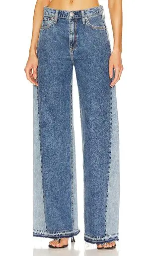 Rag & Bone Rag & Bone Sofie Two Tone Jean In Blue.  Double Indigo