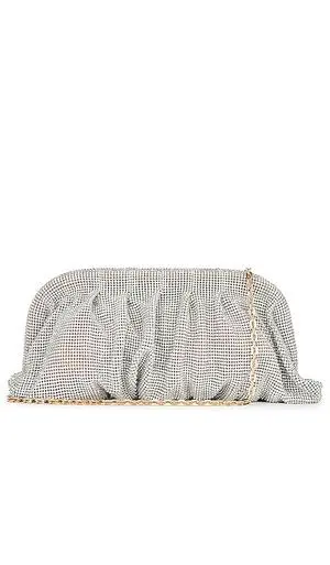 8 Other Reasons Rhinestone Clutch - Silver