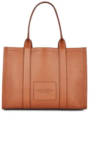 Marc Jacobs Leather Work Tote Bag In Brown