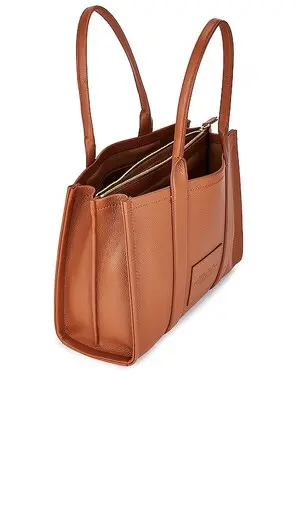 Marc Jacobs Leather Work Tote Bag In Brown