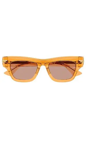 Bottega Veneta Acetate Cat Eye In Orange