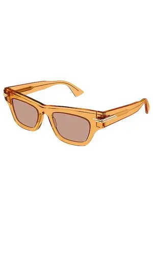 Bottega Veneta Acetate Cat Eye In Orange