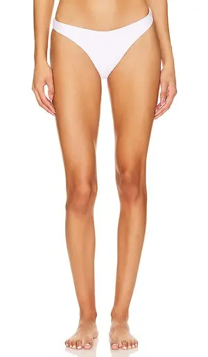 MILLY Cabana Margot Bikini Bottom - White