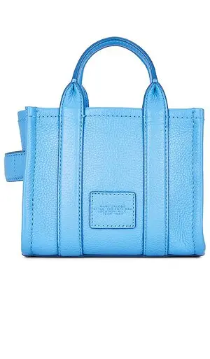 Marc Jacobs Leather Micro Tote Bag In Blue