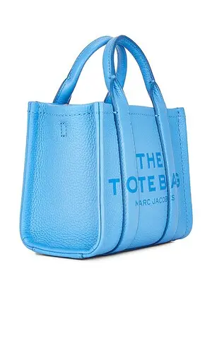 Marc Jacobs Leather Micro Tote Bag In Blue