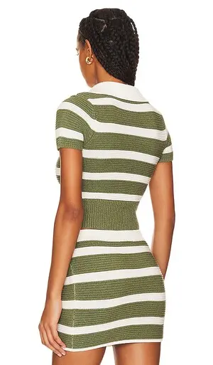L'academie Drea Striped Knit Top