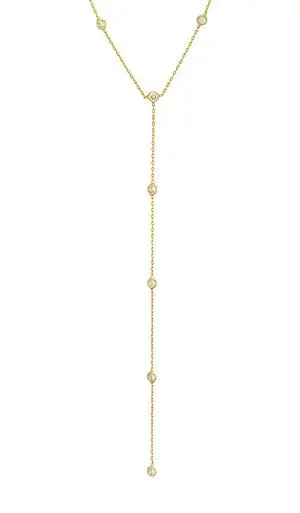 Shashi Emily Diamond Lariat - Gold