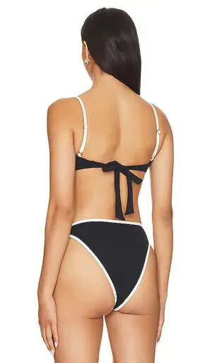 L*Space Hazel Bikini Top - Black & Cream
