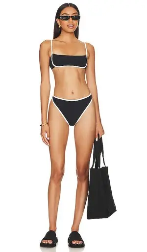 L*Space Hazel Bikini Top - Black & Cream