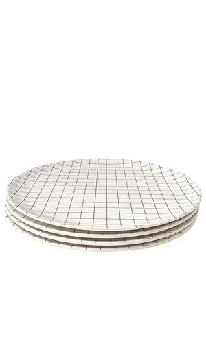 XENIA TALER Mini Metric Side Plates Set Of 4 In White