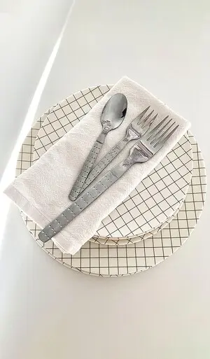 XENIA TALER Mini Metric Side Plates Set Of 4 In White