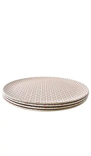 XENIA TALER Circles Dinner Set Of 4 In Orange