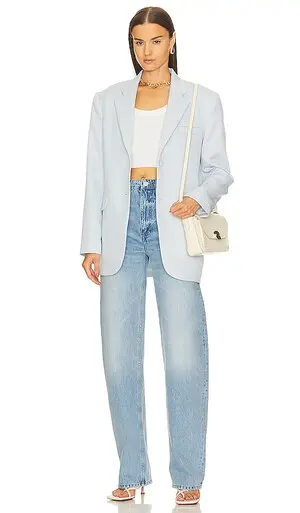 A.L.C. Halsey Ribbed Cropped Tank Top - White