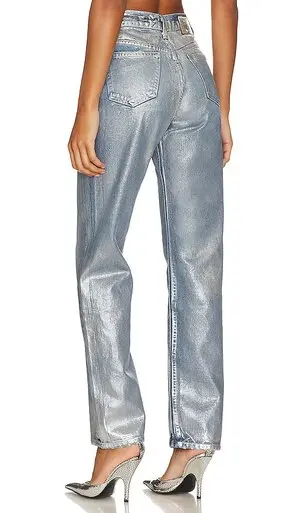 EB DENIM High Rise Straight Jeans - Foil