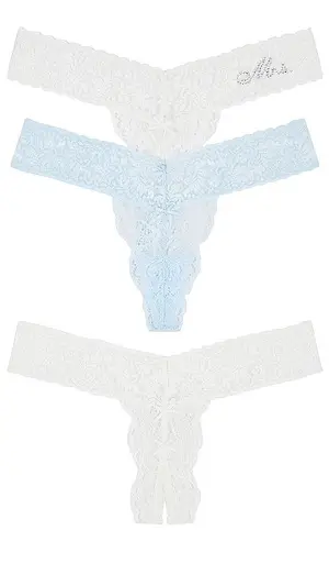 Privacy Please Violet Thong 3 Pack In Multi