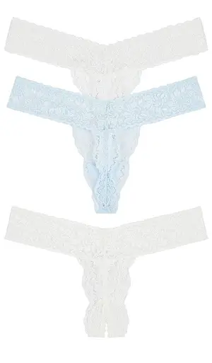 Privacy Please Violet Thong 3 Pack In Multi