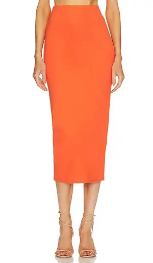 MICHAEL COSTELLO Michael Costello X REVOLVE Amira Midi Skirt In Orange.  Orange