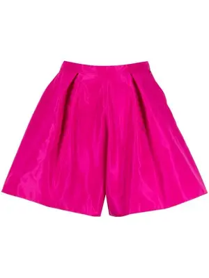 Zuhair Murad Satin-finish High-waisted Shorts - Purple