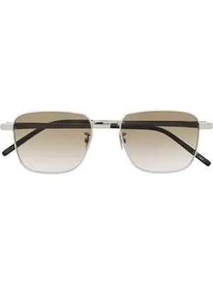 Saint Laurent Logo-engraved Pilot-frame Sunglasses