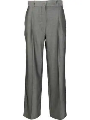 Sandro High-waist Pleated Trousers - Grey