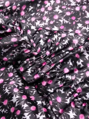 GANNI Floral-print Silk Dress