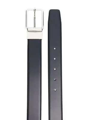Santoni Engraved-logo Leather Belt