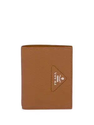 Prada Small Logo-plaque Leather Wallet