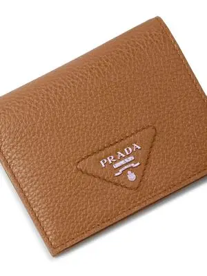 Prada Small Logo-plaque Leather Wallet