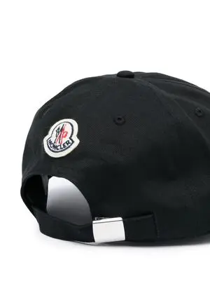 Moncler Logo-print Cotton Baseball Cap - Black