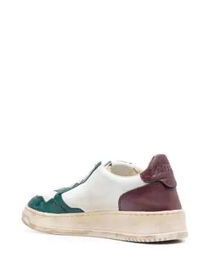 AUTRY Medalist Distressed-finish Sneakers - White