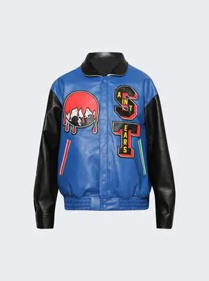 SAINT MXXXXXX Varsity Jacket - Blue